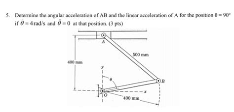 Solved Determine The Angular Acceleration Of AB And The Chegg