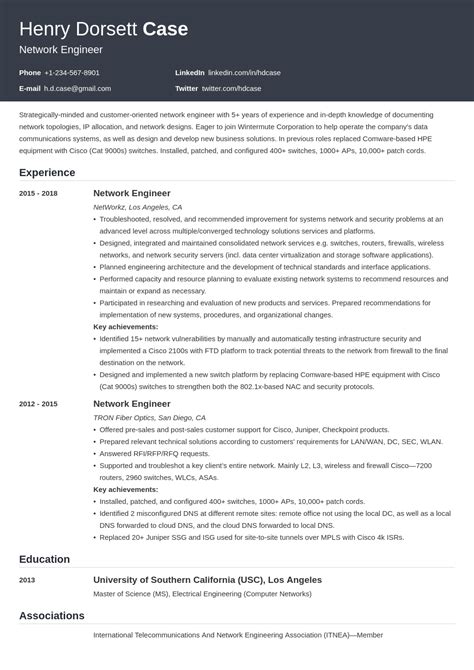 Network Engineer Resume Examples And Guide 2026