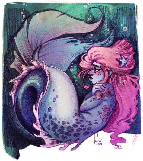 Blue Mermaid On
