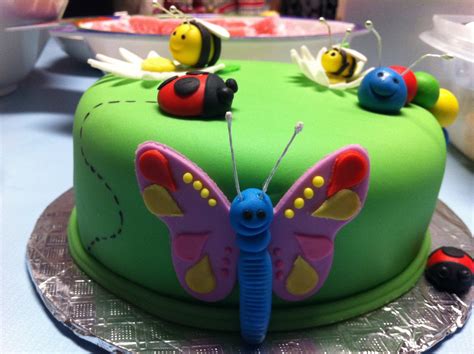 Our Decorated Cakes And Cupcakes Spring Bug Themed Cake