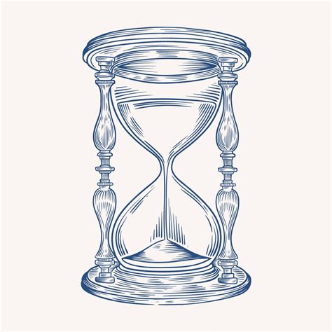 Premium Vector Hand Drawn Hourglass Drawing Illustration