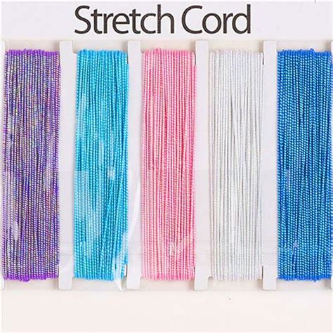 Stretch Cord Sparkle Pastel 5 Colour Assortment Beads N Crystals