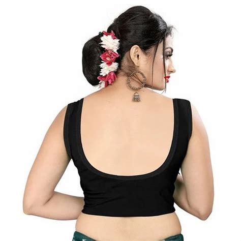 Cotton Lycra Black Designer Sleeve Less Blouse At Rs 110piece In Surat