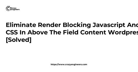 Eliminate Render Blocking Javascript And Css In Above The Field Content