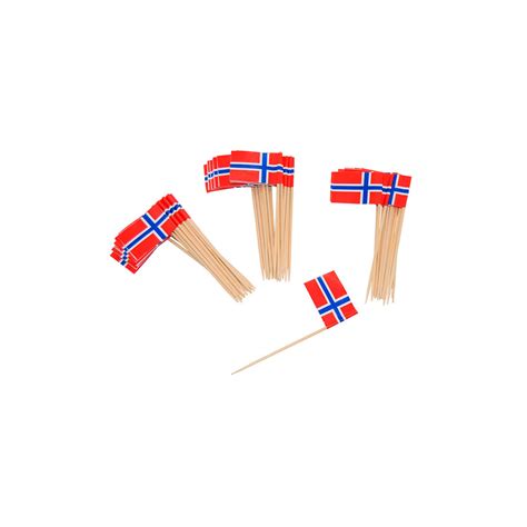 Köp Cocktailpinnar Norska Flaggan 50 St På