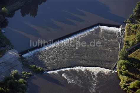 Luftaufnahme Dehnitz Uferbereiche am Flußverlauf der Mulde mit
