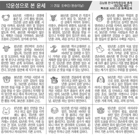 12운성으로 본 오늘의 운세 25일 壬申日원숭이날 오늘의 띠별 운세 생년월일운세 영남일보 사람과 지역의
