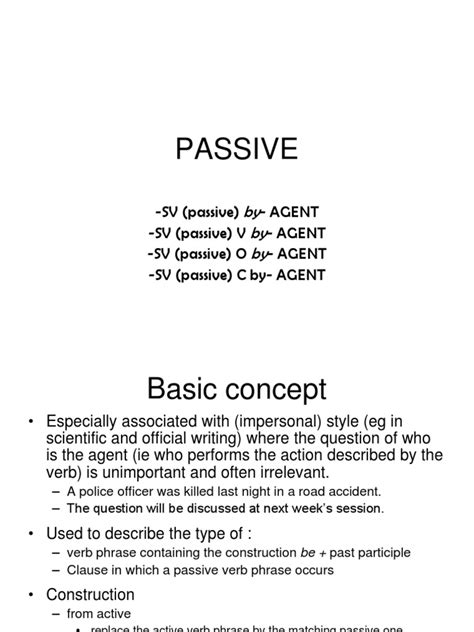 Passive Sv Passive Agent Sv Passive V Agent Sv Passive