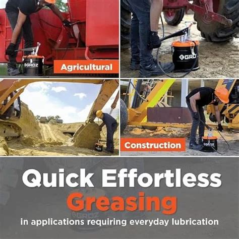 Groz Grease Pump Equipment 15 Kg Groz Portable Air Operated Grease Pump Assembly With