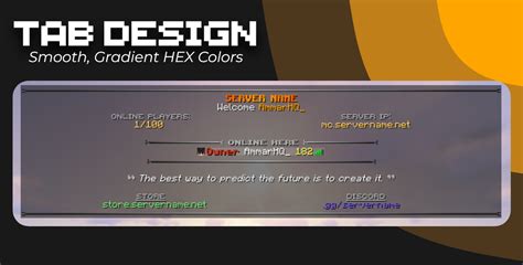 Unique Tab Design Custom Tab Config Builtbybit