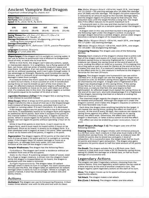 Ancient Vampire Dragon Pdf