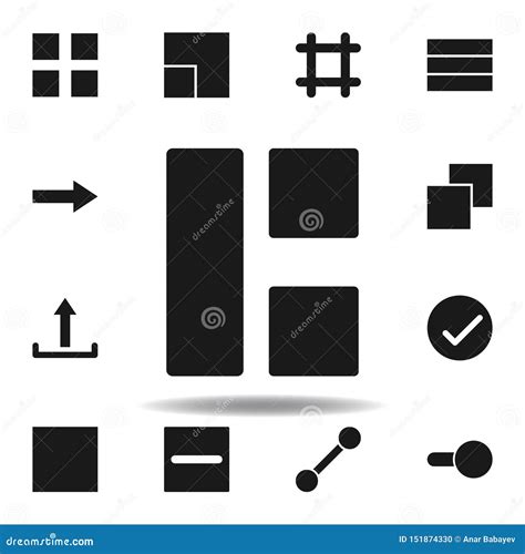 User Split Grid Icon Set Of Web Illustration Icons Stock Illustration