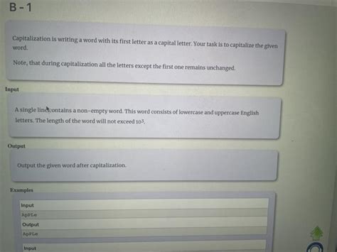 Solved B 1 Capitalization Is Writing A Word With Its First Chegg