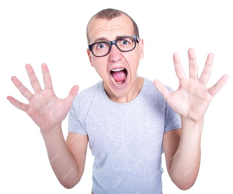 Premium Photo Nerd Funny Young Man In Glasses With Braces On Teeth