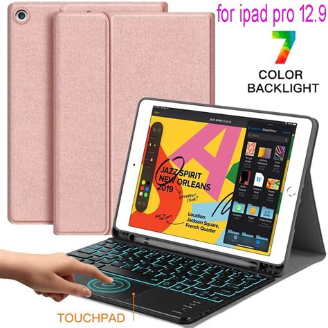 Touchpad Keyboard Case For IPad Pro 12 9 1th 2th 3th 4th Gen 5th Generation 2015 2017 2018 2020