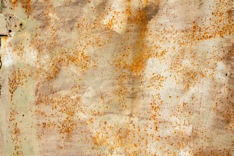 Metal Grey White Beige Old Door Background With Rust Stock Image