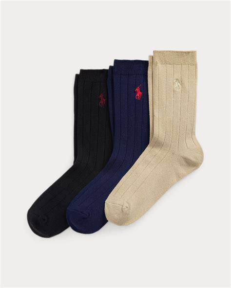 Ribbed Crew Sock 3 Pack