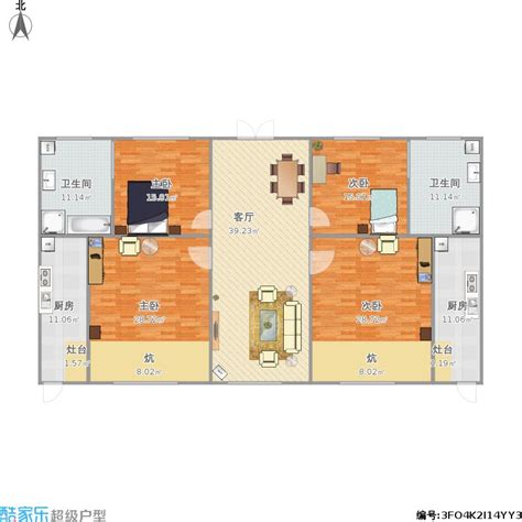 四室一厅最好的户型图四室两厅的户型图四居室的户型图第11页大山谷图库