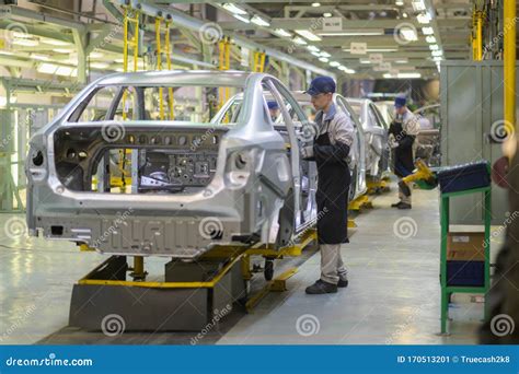 Izhevsk Russia December 14 2019 Assembly Line Production Of New