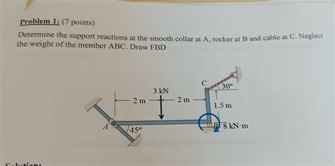 Solved Problem 1 7 ﻿points Determine The Support Reactions