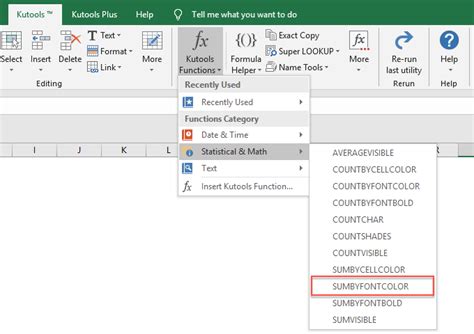 Using A Function To Count Sum Cells By Fill Or Font Color In Excel