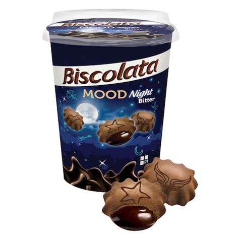 Buy Biscolata Mood Night Bitter Dark Chocolate Cookies 125g Online ...