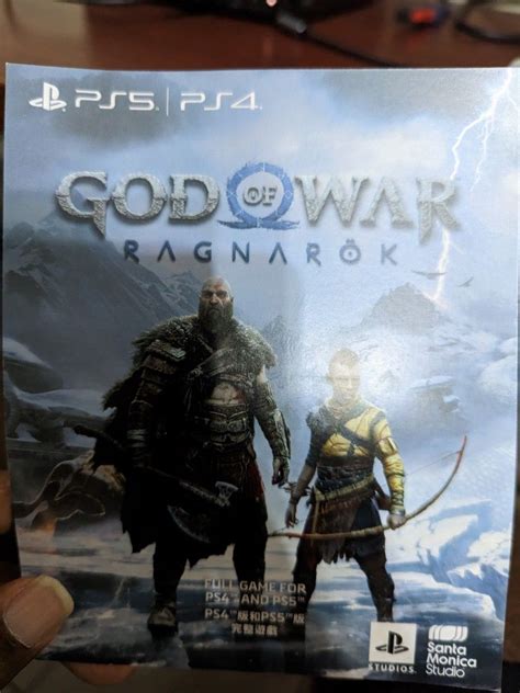 Ps5 Gow Digital Code With Free Ps5 Cover Video Gaming Video Games