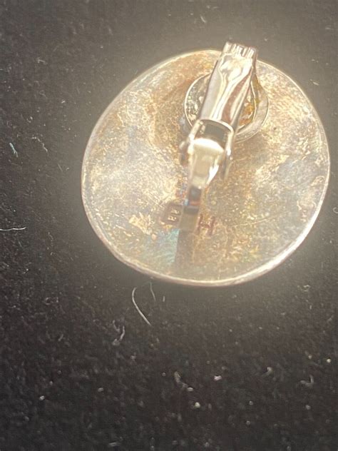 Native American Signed BH Sterling Silver Hummingbird Gem