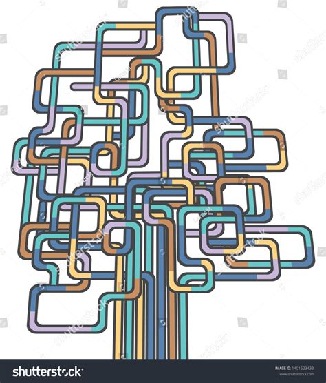 Conceptual Illustration Infrastructure Flat Design Stock Vector Royalty Free 1401523433