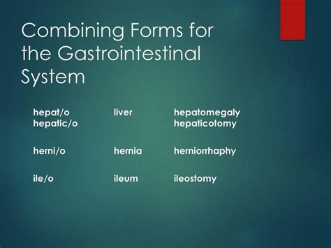 The Combining Form For Liver Is