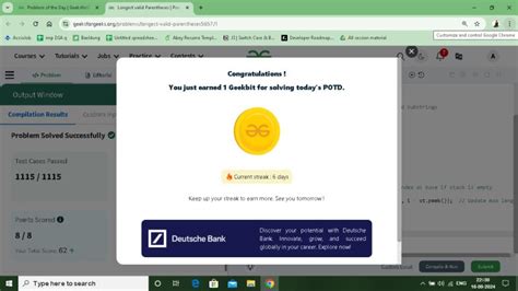 Arif Hussain On Linkedin Geekstreak2024 Geeksforgeeks Deutschebank