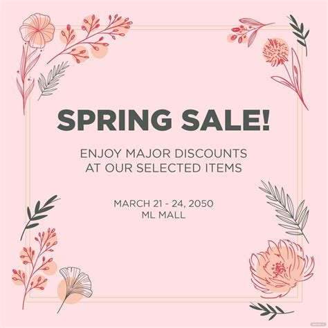 Spring Flyer Vector In Eps Illustrator  Psd Png Svg Download