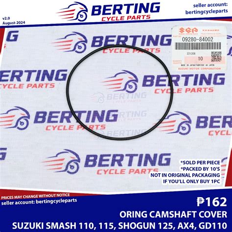 Sgp Oring Camshaft Cover Suzuki Smash 110 115 Shogun 125 Ax4 Gd110