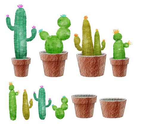 유토이미지 선인장 그림 일러스트 In 2024 Design