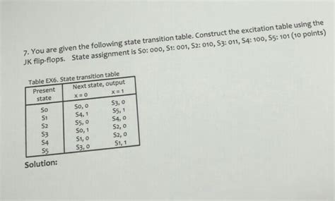 Solved 7 You Are Given The Following State Transition Chegg