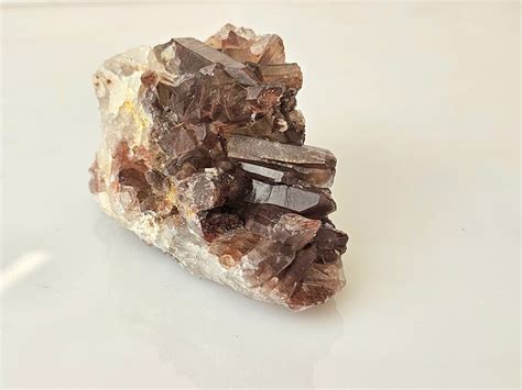 10 Hematite Stained Quartz Crystal Cluster Distinction Crystals