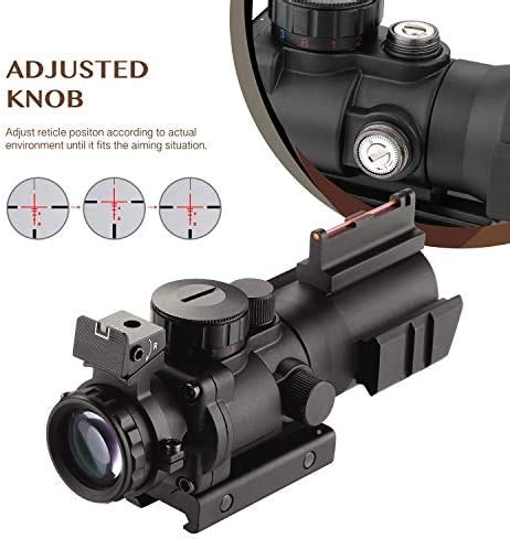 AOMEKIE Zielfernrohr 4x32mm Mit Fiberoptic Und 20mm 22mm Schiene