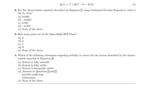 Δ S S3 26s2 8s 2112for The Characteristic Equation