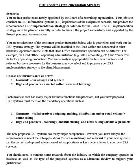 Solved ERP Systems Implementation Strategy Scenario You Are Chegg
