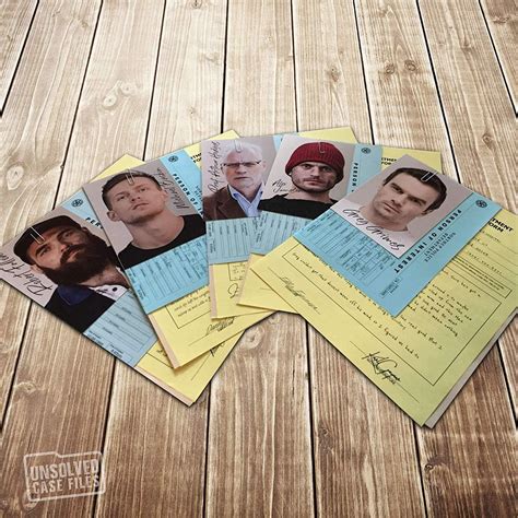 Unsolved Case Files Cahill Max Cold Case Murder Mystery Game Can