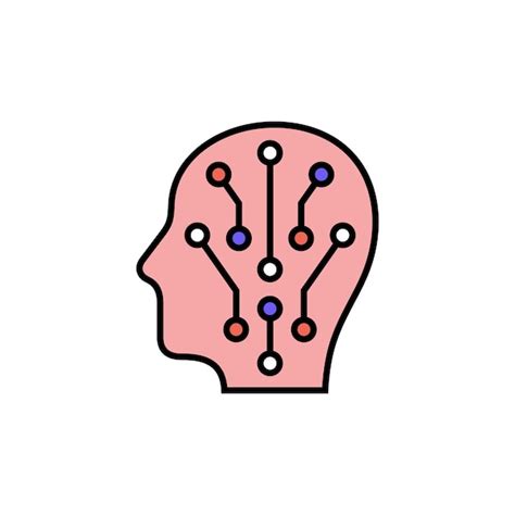Premium Vector Ai Concept Artificial Intelligence Technologies Line Coloured Icon Head With