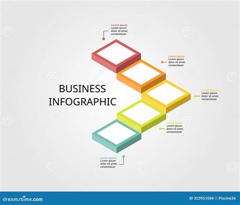 Timeline Ladder Level For Infographic Presentation Template With 5 Element For Banner Stock