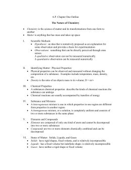 Classifying Matter Understanding Main Ideas