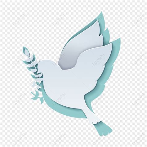國際的和平當天銜銜著橄欖枝的和平白鴿 Png圖案，卡通png去背圖片素材，免費下載 Lovepik