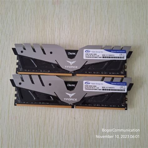 Jual Ram Ddr4 Team Dark 8gb 2x4gb 2400mhz Longdimm Desktop Pc Shopee