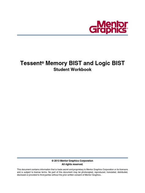 tessent memorybist and logicbist pdf license computer programming