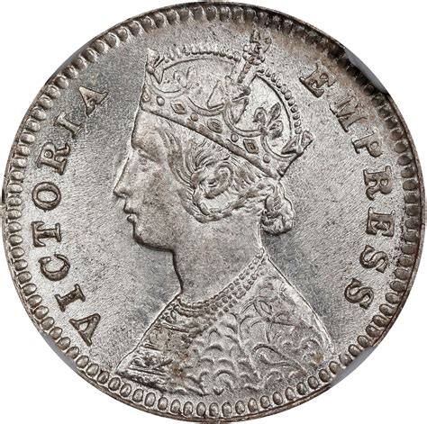 1885 C年印度2安娜加尔各答造币厂INDIA 2 Annas 1885 C Calcutta Mint Victoria