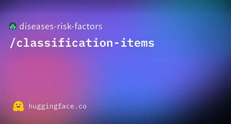 Diseases Risk Factors Classification Items At Main