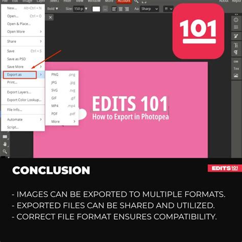 How To Export In Photopea Edits