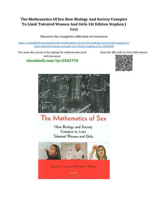 The Mathematics Of Sex How Biology And Society Conspire To Limit